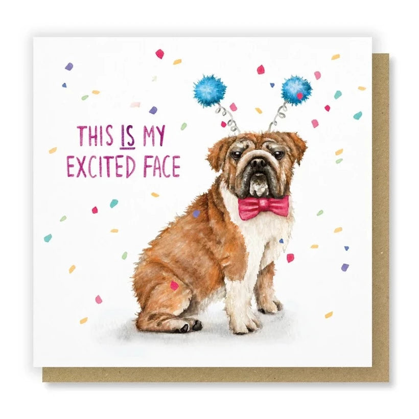 Excited Face Card – Fig & Fox