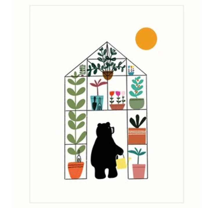 Bear In Green House Card – Fig & Fox