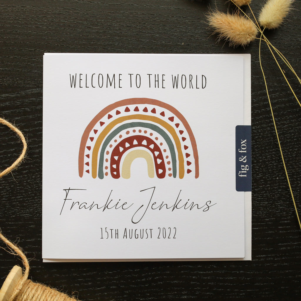 Welcome To The World Rainbow Card – Fig & Fox
