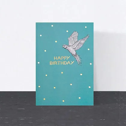 Luxury Parakeet Birthday Card – Fig & Fox