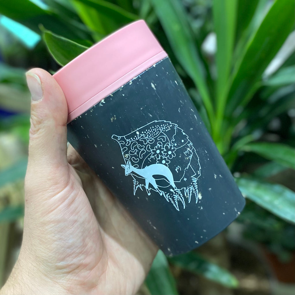 8oz Black & Giggle Pink Cup – Fig & Fox