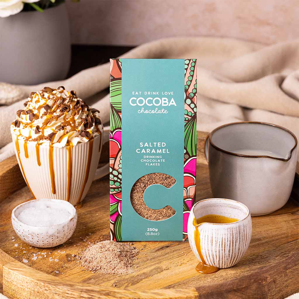 Salted Caramel Drinking Chocolate Flakes – Fig & Fox