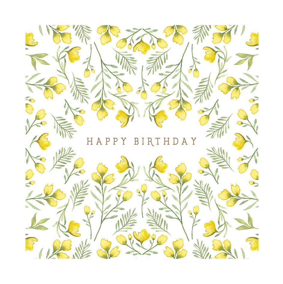 Yellow Flowers Card – Fig & Fox