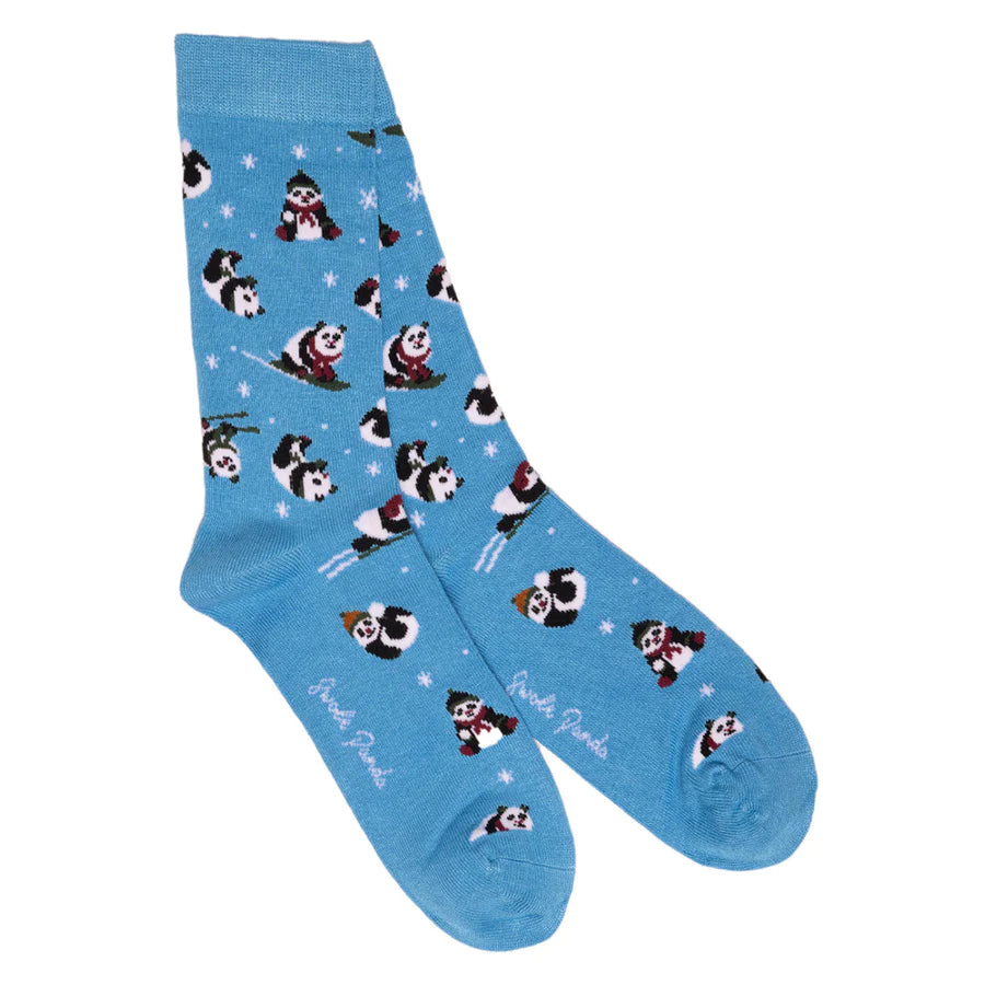 Skiing Panda Bamboo Socks – Fig & Fox