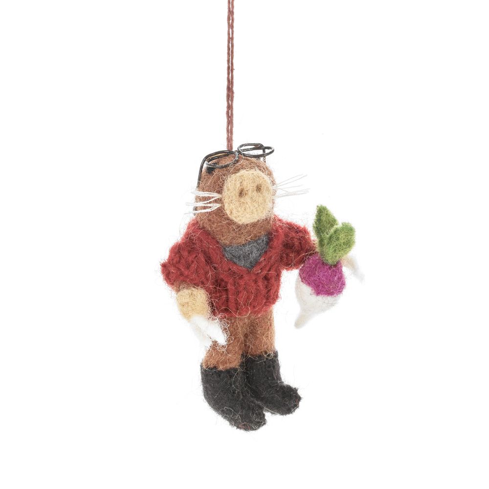 Arthur the Mole Handmade Felt Hanging Decoration – Fig & Fox